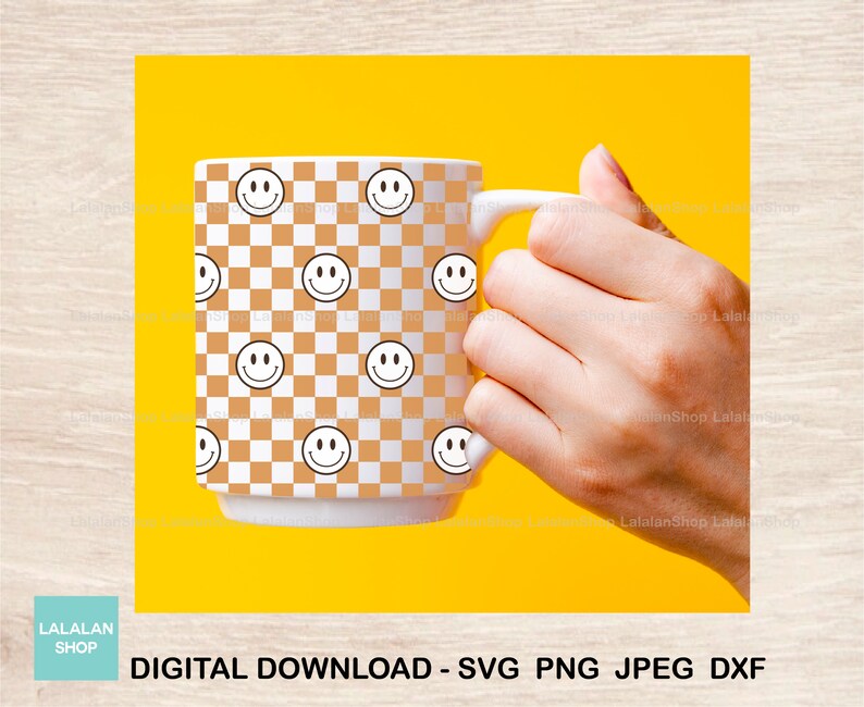Checkered Pattern Smiley Face Seamless Pattern Smiley Face - Etsy