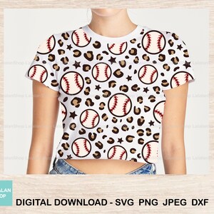 Leopard Baseball Seamless Pattern, Baseball Png, Animal Print, Digital ...