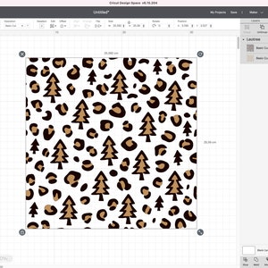 Christmas Leopard Print Svg, Seamless Christmas Tree Leopard Pattern ...