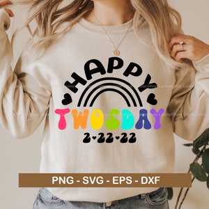 Happy 2sday SVG Happy Twosday Svg Twos Day Shirt Svg - Etsy