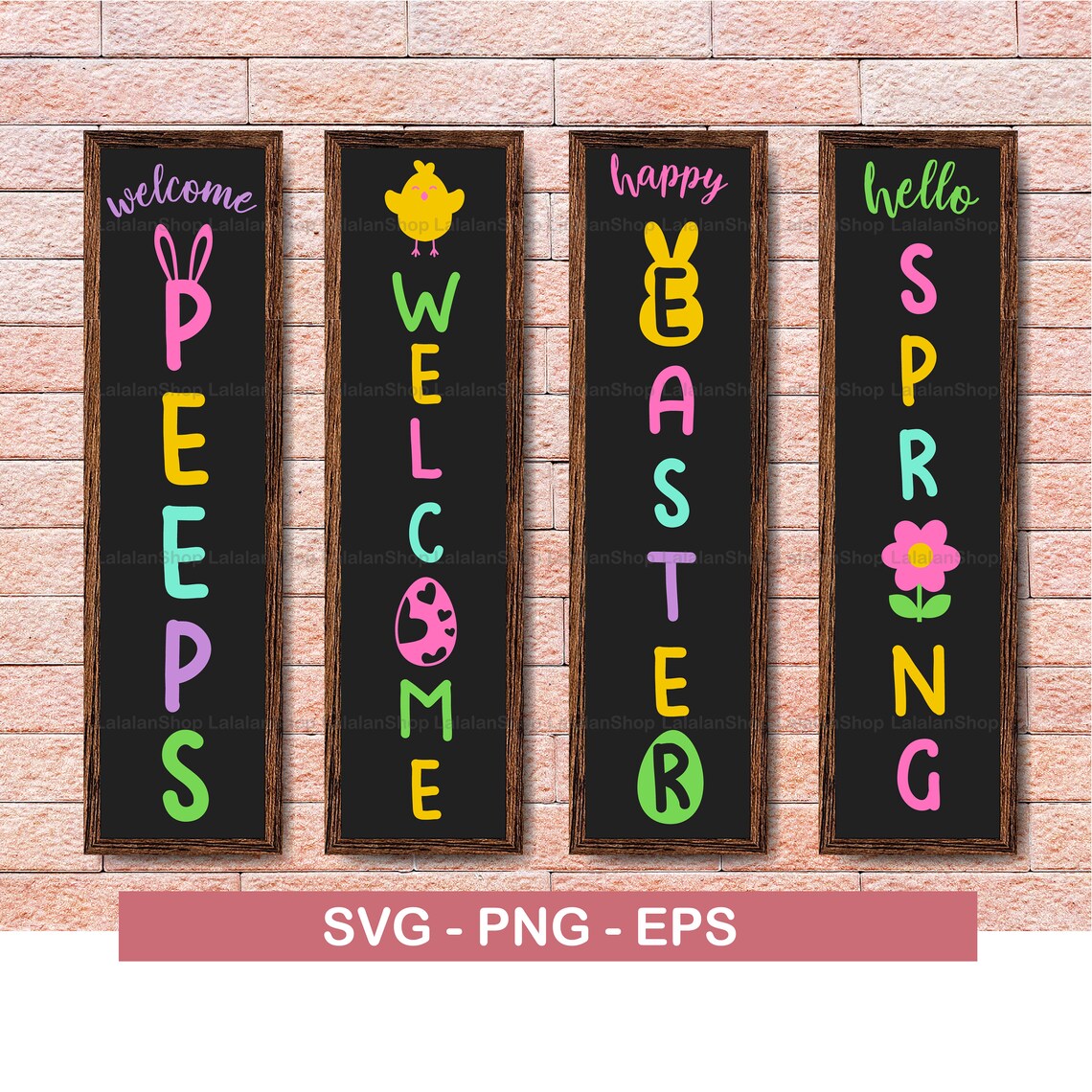 Easter Sign Svg Bundle Vertical Sign Svg Welcome Peeps Easter - Etsy