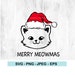 Christmas Cat Svg, Merry Meowmas Svg, Santa Cat Svg, Cat With Santa Hat ...