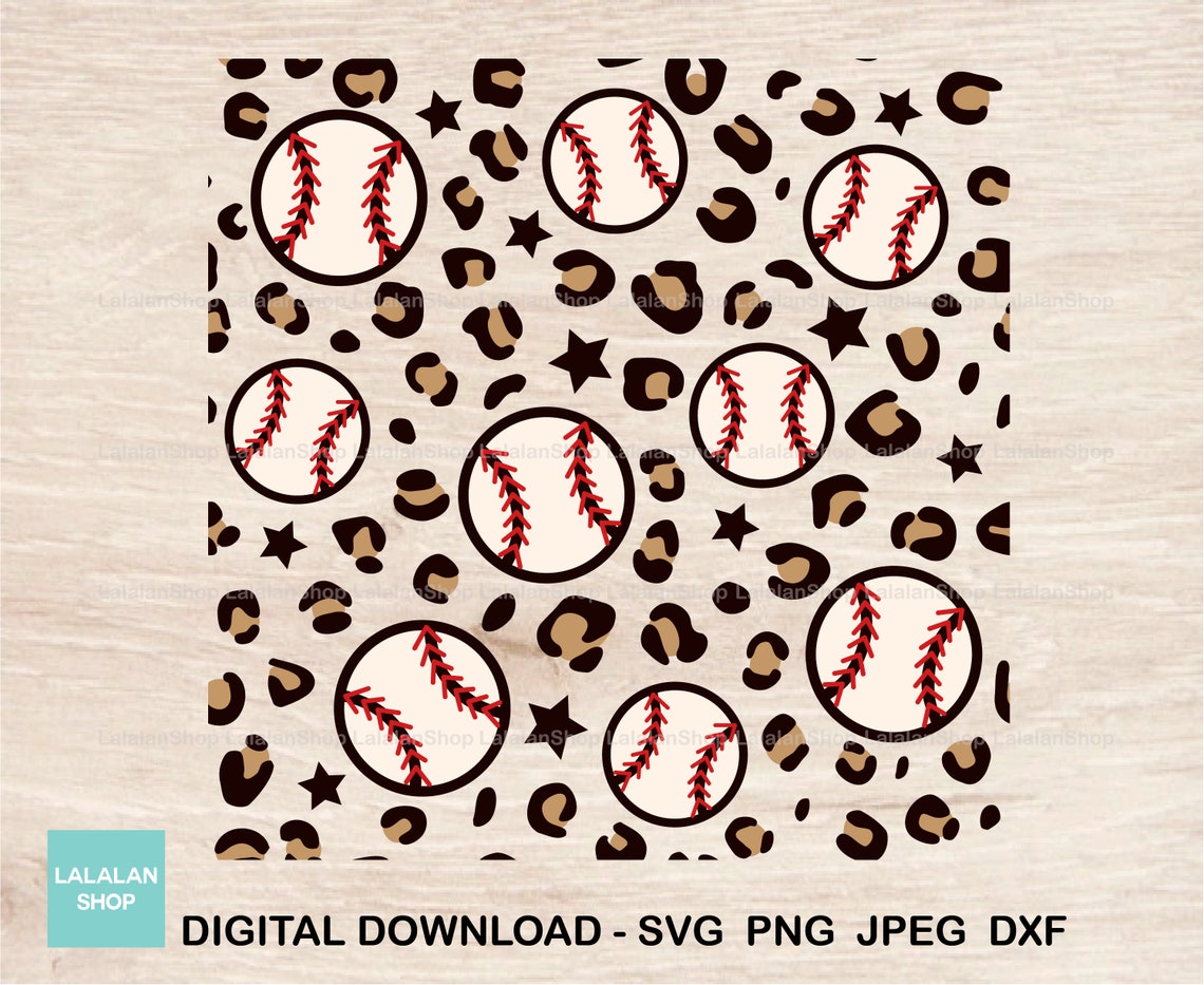 Leopard Baseball Seamless Pattern Baseball Png Animal Print - Etsy