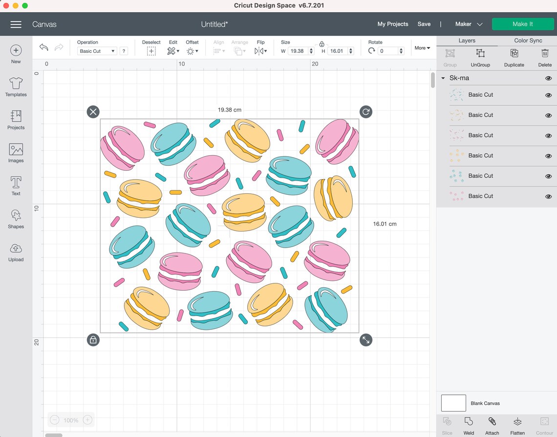 Full Wrap Macaroon Strata Svg for Skinny Tumblers 16 Oz - Etsy