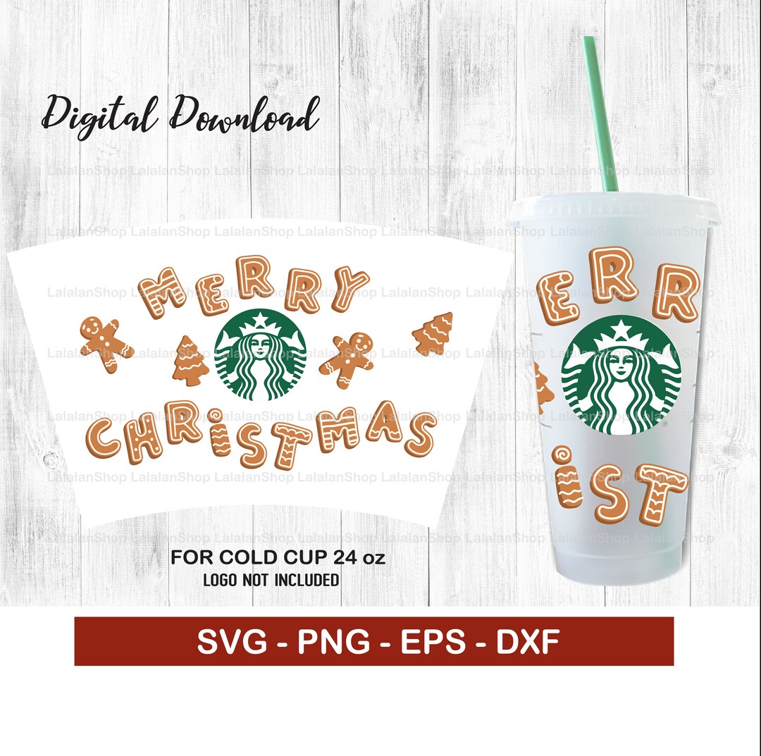Starbucks Gingerbread Cold Cup SVG, Full Wrap Starbucks Cup ...
