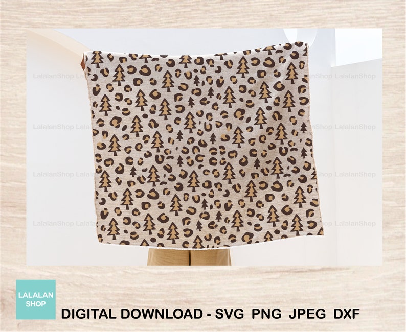 Christmas Leopard Print Svg Seamless Christmas Tree Leopard | Etsy