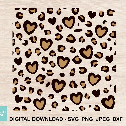 Leopard Heart Pattern Wallpaper