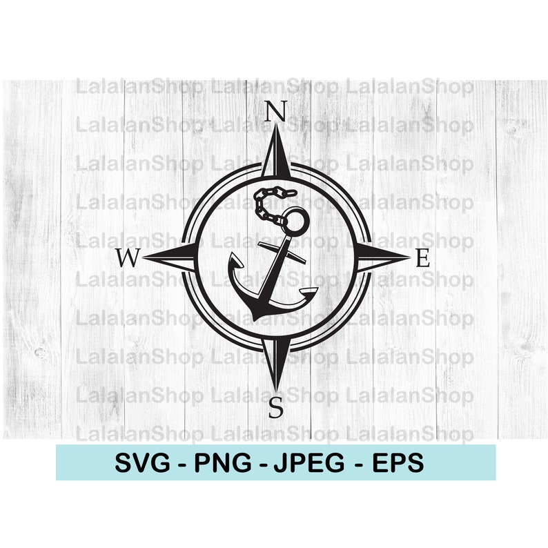 Anchor Compass SVG File Anchor SVG Adventure SVG Outdoor - Etsy