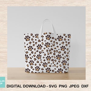 Paw Leopard Print Svg, Cat Paw Pattern Svg, Dog Paw Pattern Svg ...