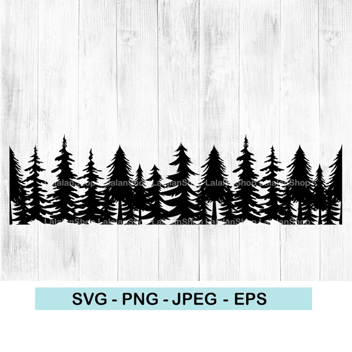 Forest SVG Forest Clipart Forest Vector Tree Shape Tree | Etsy