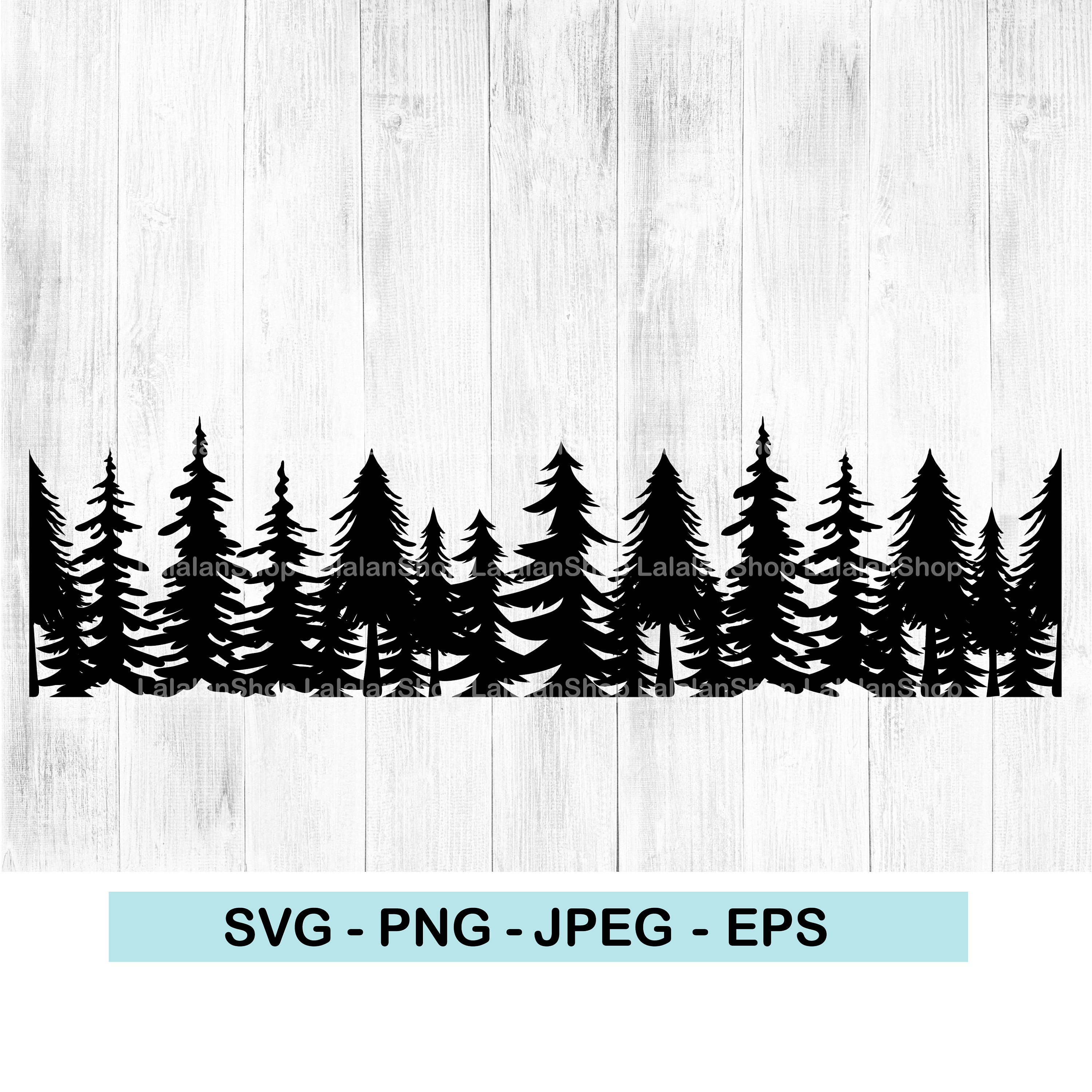 Forest SVG Forest Clipart Forest Vector Tree Shape Tree - Etsy Canada