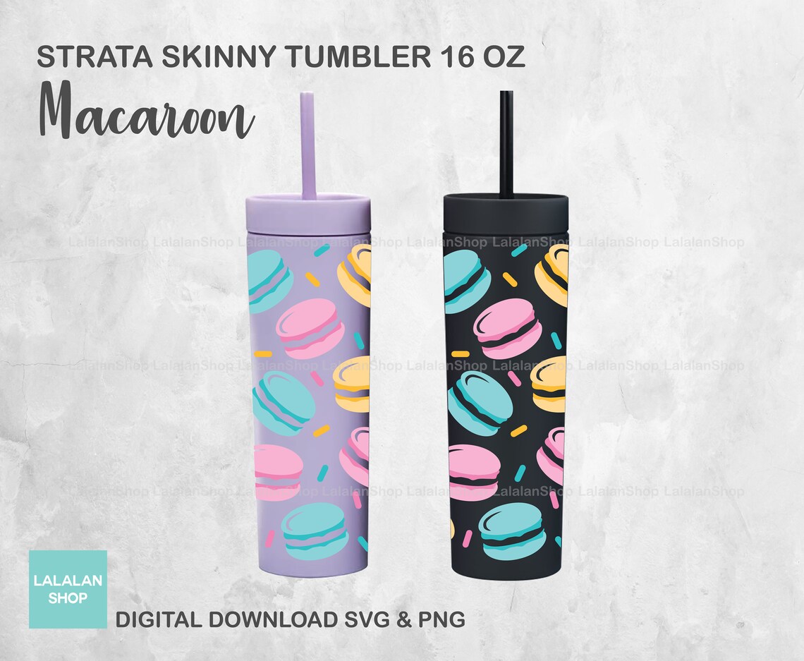 Full Wrap Macaroon Strata Svg for Skinny Tumblers 16 Oz - Etsy