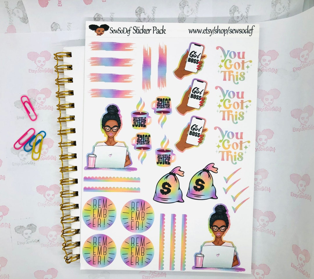 Black Girl Planner Stickers Stickers For Black Women Planners African