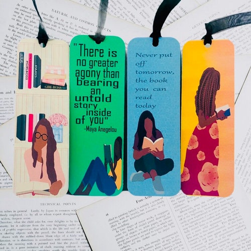 African American Bookmark Set black Girl Bookmarksblack Girl | Etsy