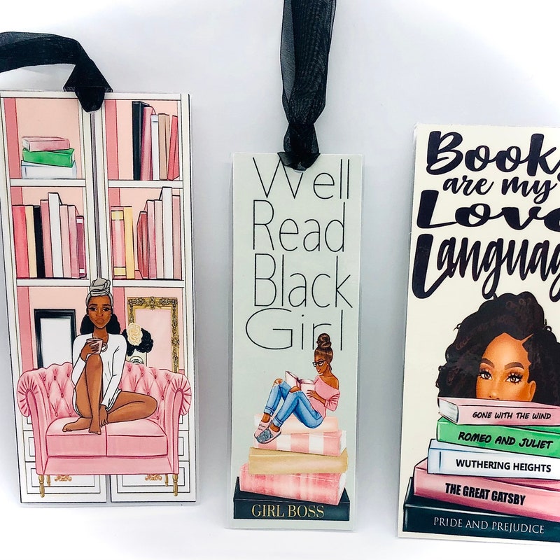 Black Girl Bookmarks - Etsy