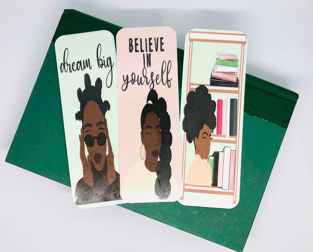 3 Bundle African American Bookmark, Black Girl Bookmarks,black Girl ...