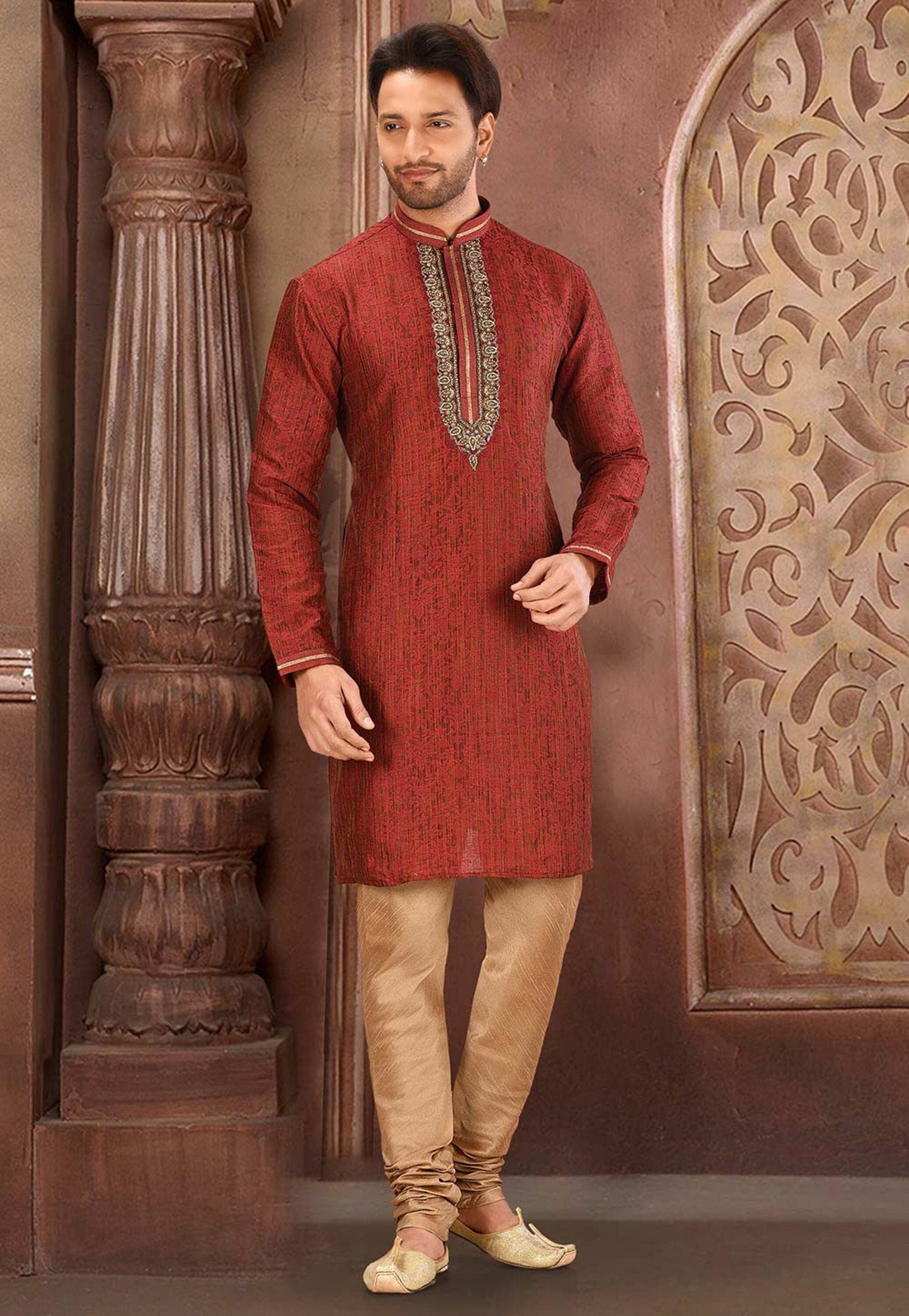 Embroidered Kurta Pajama For Men Indian Sherwani Kurta Men Etsy Embroidered Kurta Pajama For Men Indian Sherwani Kurta Men Etsy