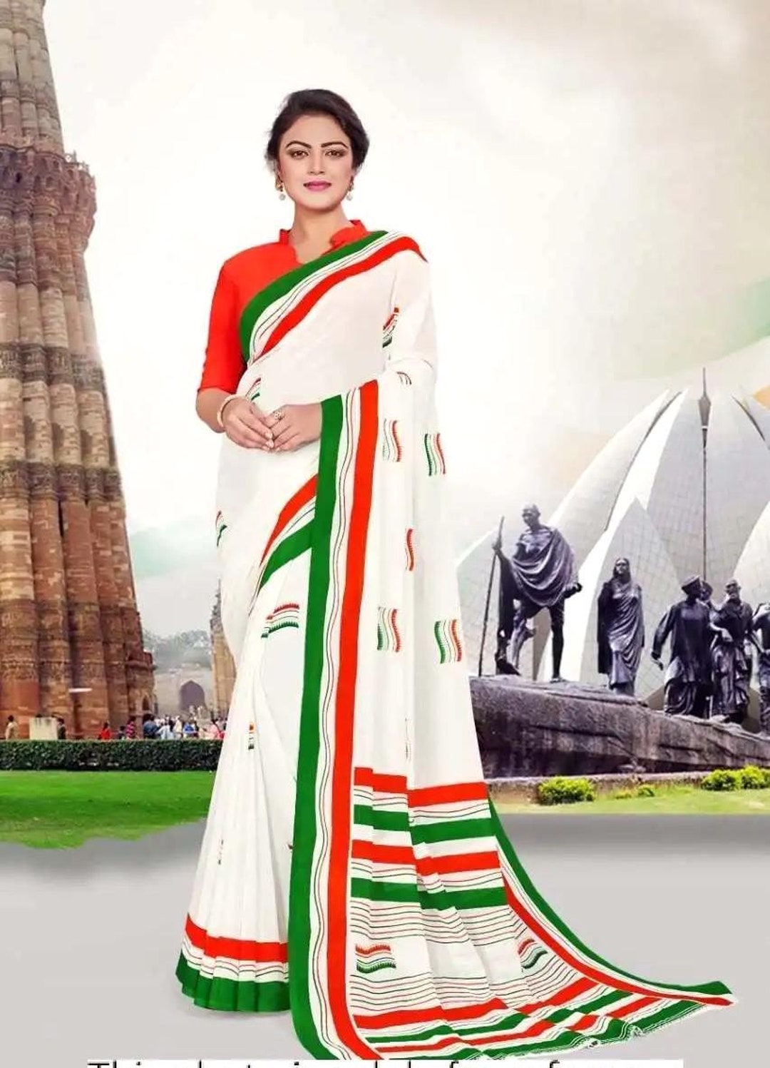 Indian Flag Indian Republic Day Dress Tri Color Saree Indian Flag Saree ...
