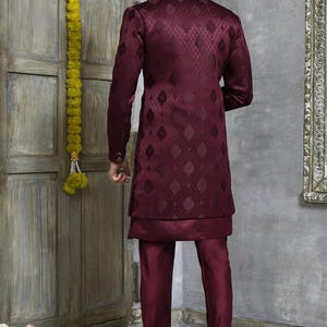 Black Groom Suit Black Indowestern Indian Wedding Black Sherwani Groom ...