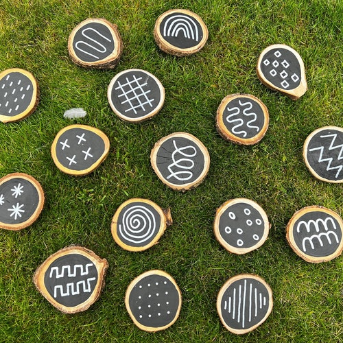 16 Mark Making Log Slices Learning Education Resource EYFS - Etsy UK