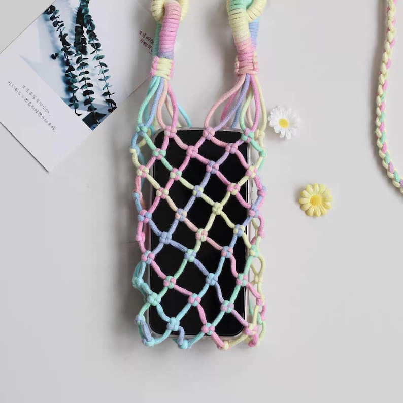 Phone Bag Macrame PDF Pattern , Macrame Tutorial for Beginner, How to ...