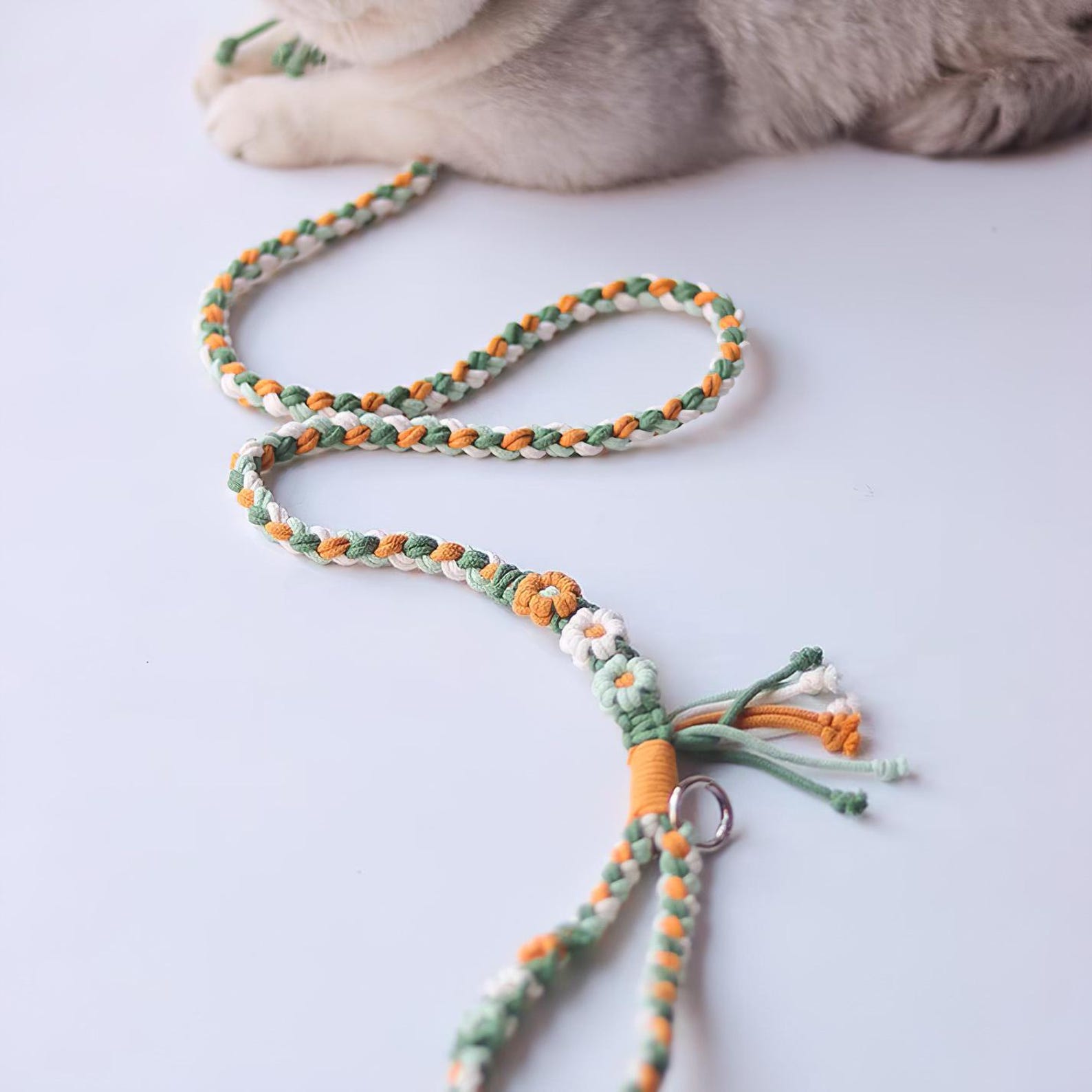 Beginner Level Macrame PDF Pattern for Cat Leash, Macrame Tutorial for ...