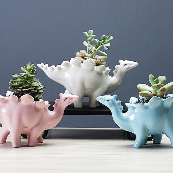 Dinosaur Planter - Etsy