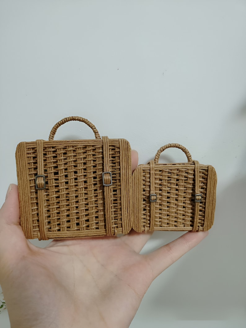 1:12 Miniature Suitcase for Dollhouse Decor, Miniature Storage Case ...