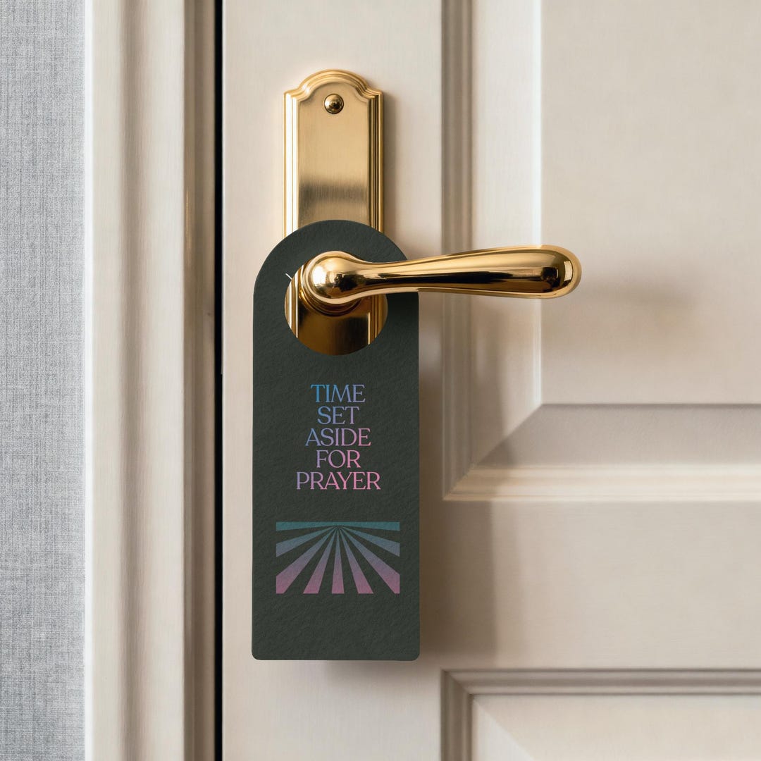 Prayer Time Door Hanger Sign, Christian Home Decor (digital Download ...