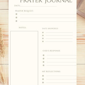 3-page Prayer Journal Printable PDF | Faith Planner Sheets | Daily ...