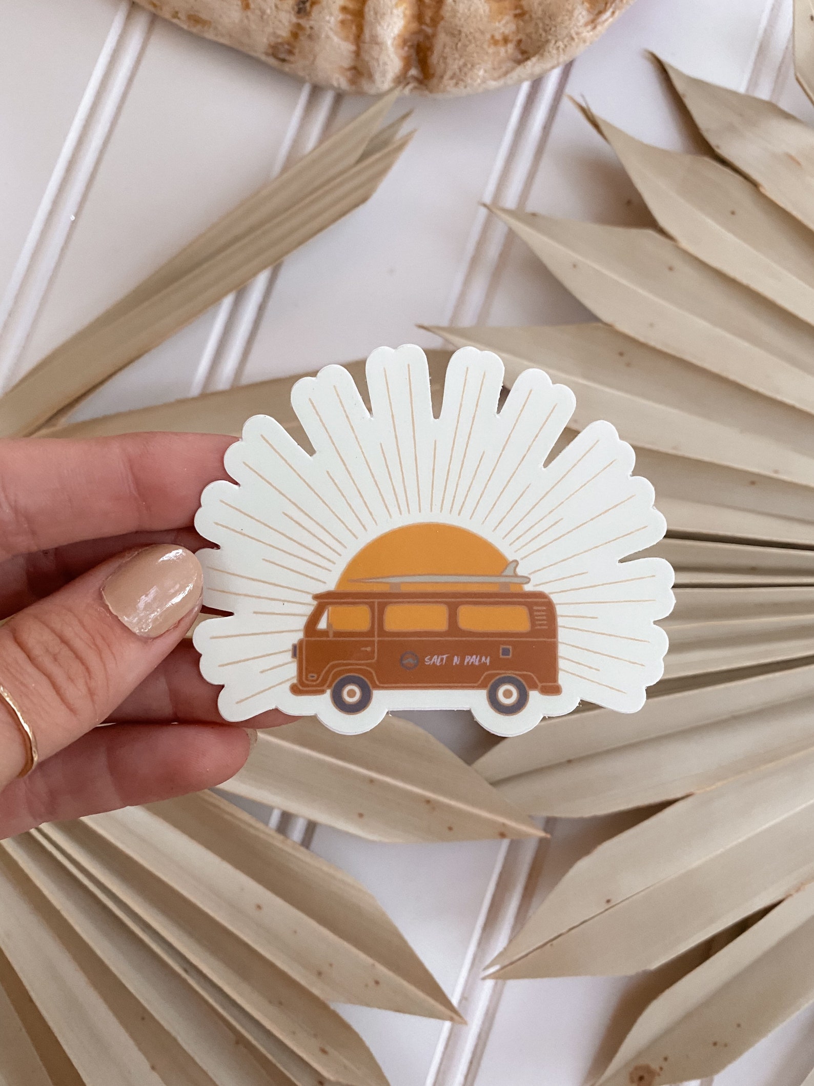 Hippie Bus Vinyl Sticker Beach Bus Sticker Hippie Van Decal | Etsy