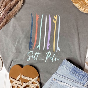Surfboard Shirt Multi-colored Surfboard Oversized T-shirt Comfort ...