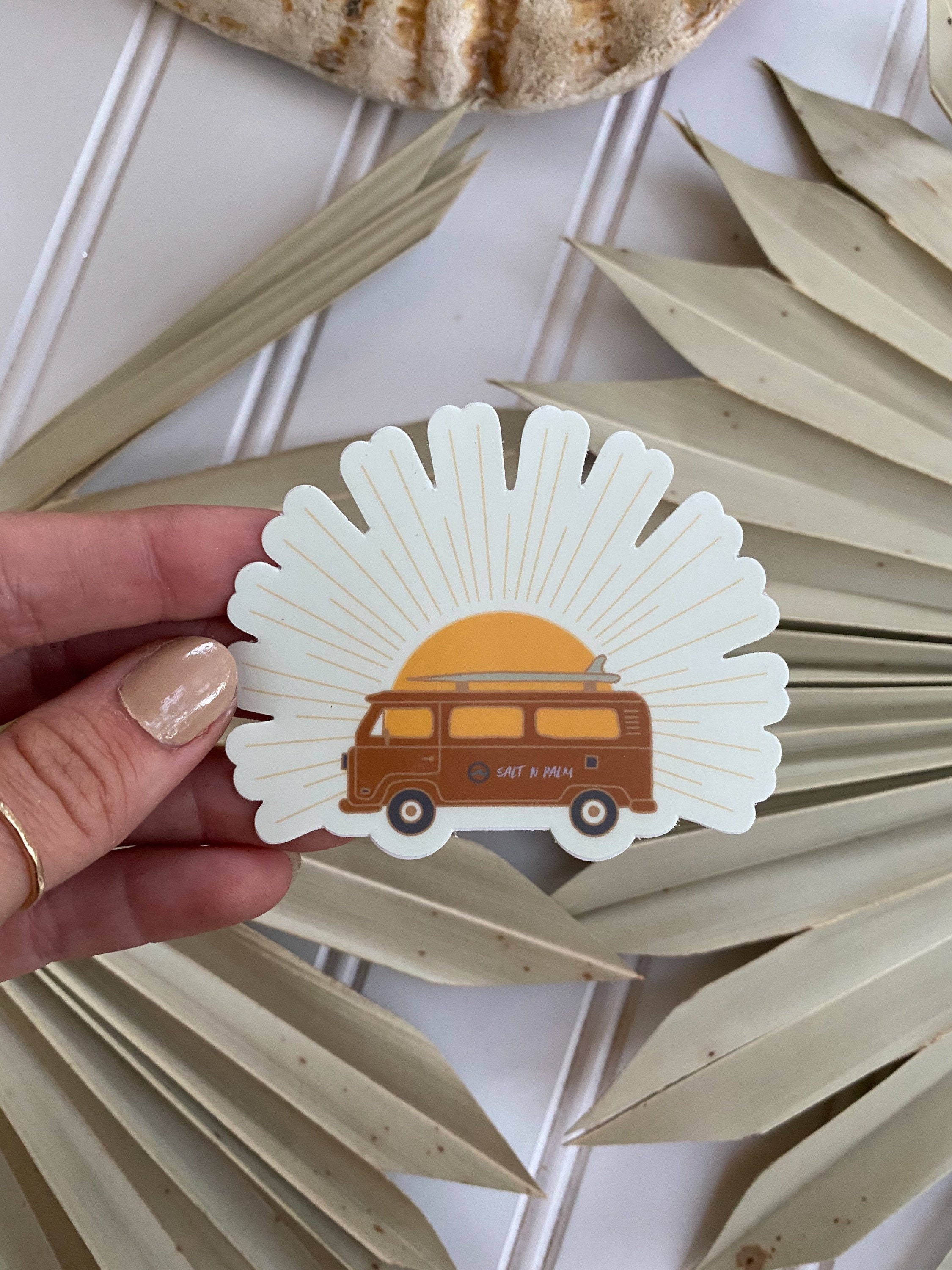 Hippie Bus Vinyl Sticker Beach Bus Sticker Hippie Van Decal - Etsy