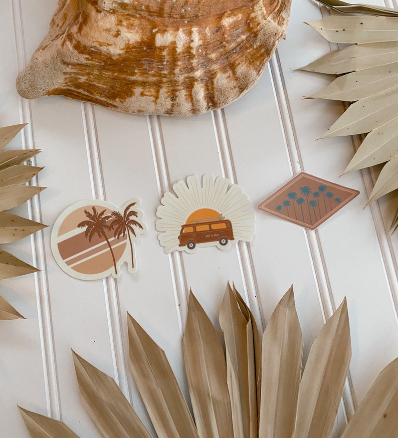 Hippie Bus Vinyl Sticker Beach Bus Sticker Hippie Van Decal | Etsy