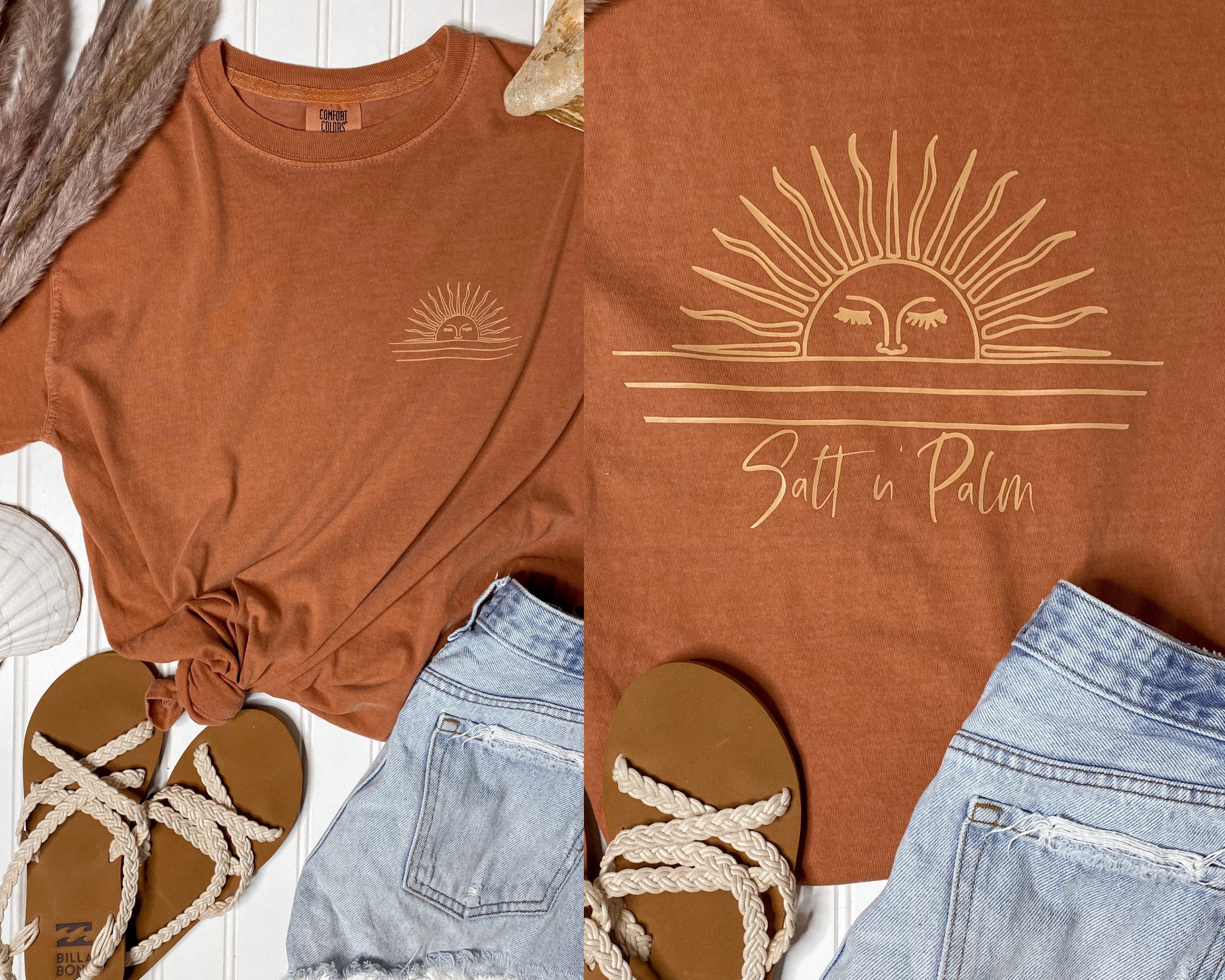 Celestial Sunset Shirt Beachy Shirt Sun T-shirt Surfer - Etsy