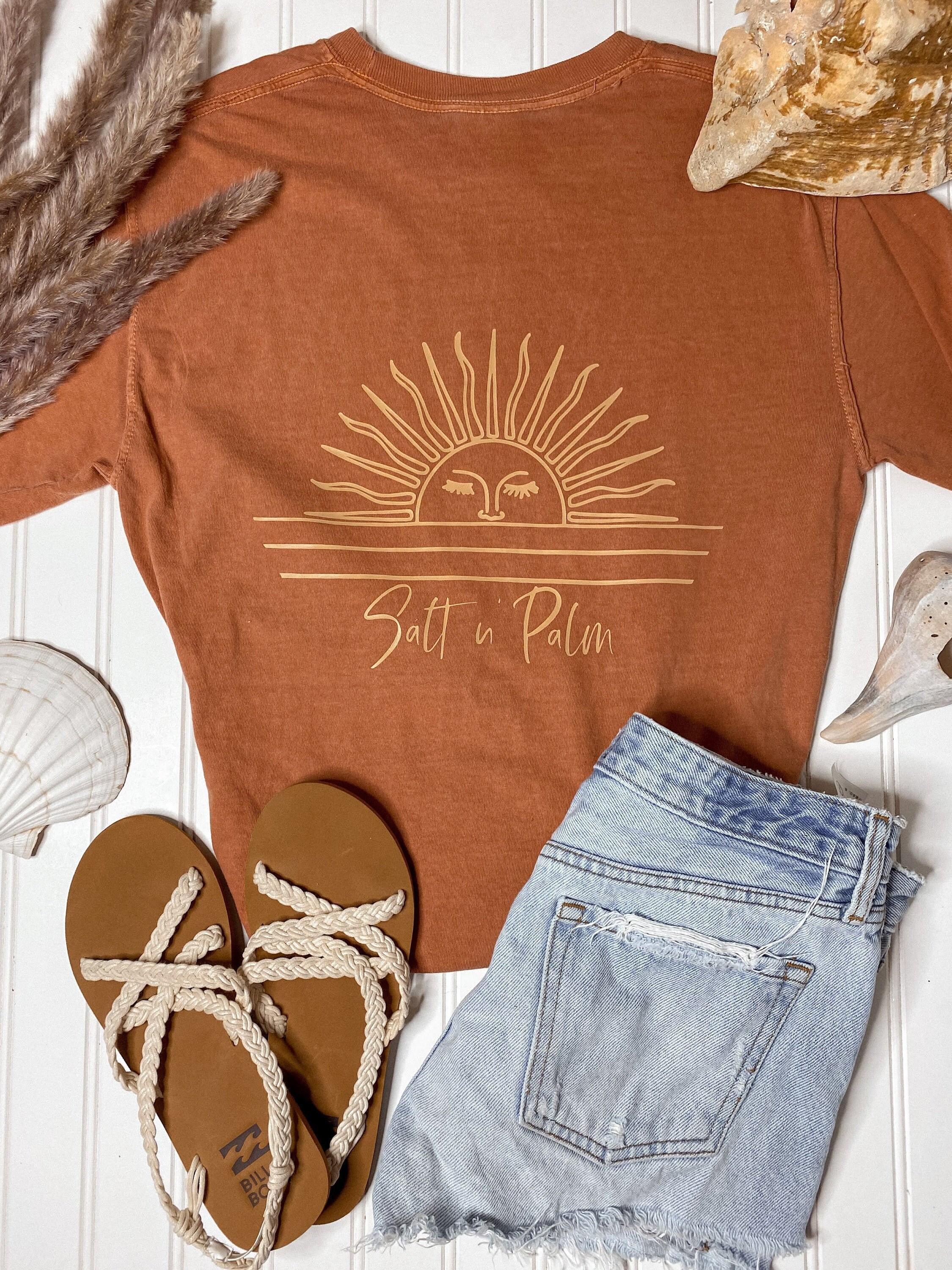 Celestial Sunset Shirt Beachy Shirt Sun T-shirt Surfer - Etsy