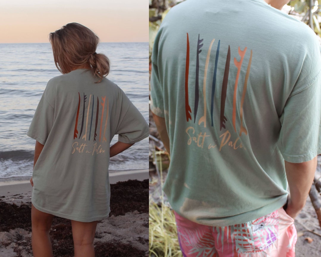 Surfboard Shirt Multi-colored Surfboard Oversized T-shirt Comfort ...