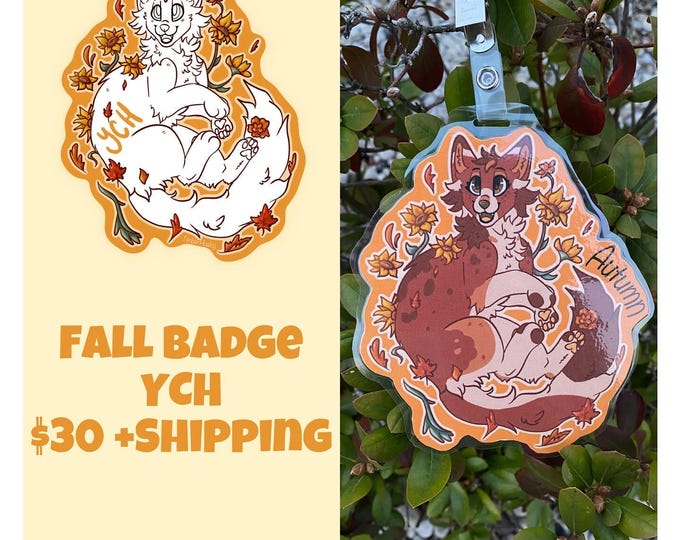 Fall Themed Furry Badge YCH - Etsy