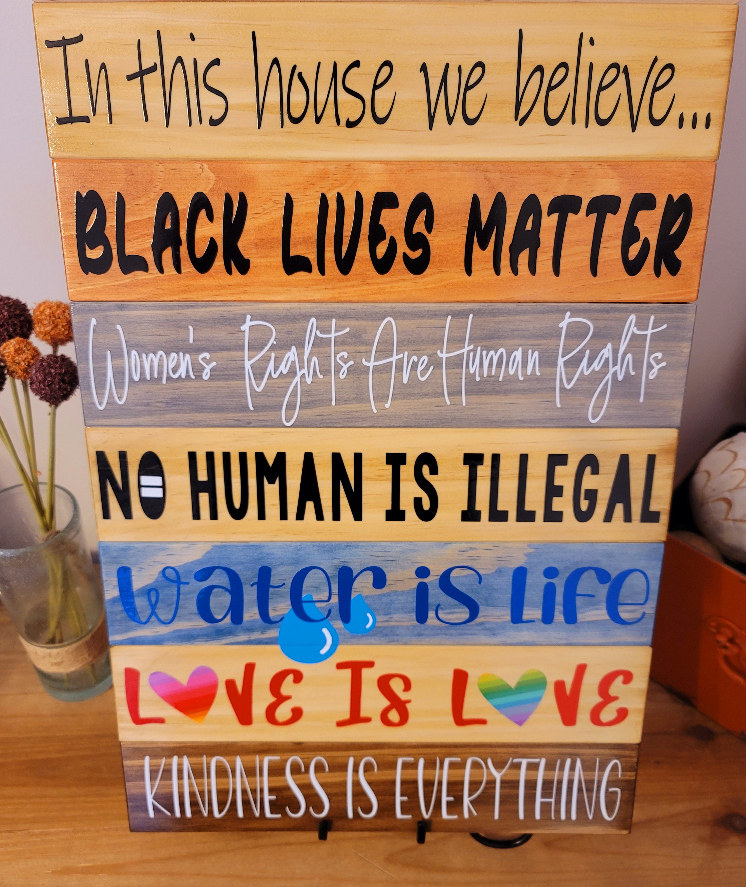 In This House We Believe... Custom Wooden Sign | Etsy New Zealand