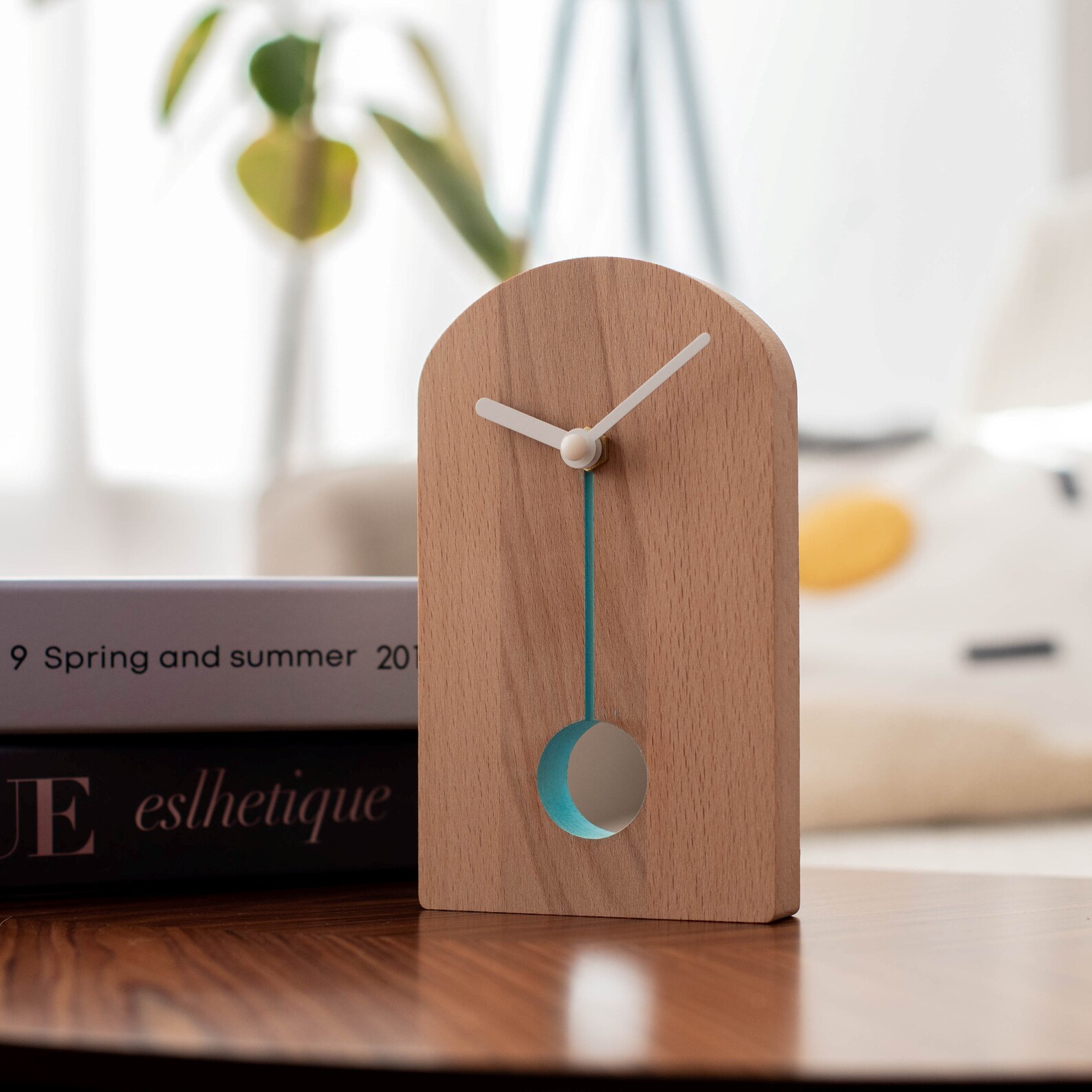 Desk Decor Aesthetic - Minimalist Bedside Clock - pastel Desk ...