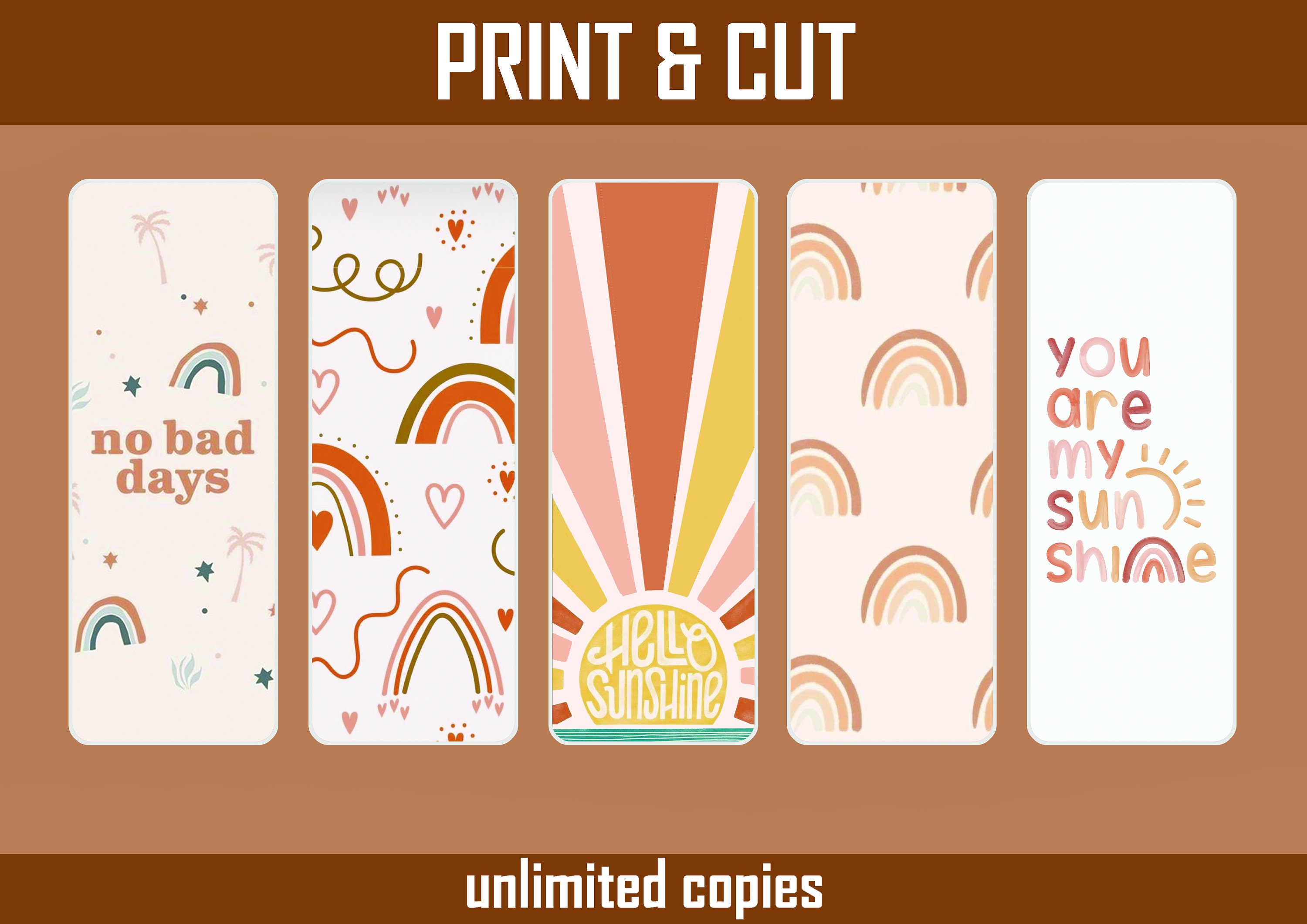 Printable Boho Bookmarks Bookmarks for Women Digital Book Mark Boho ...