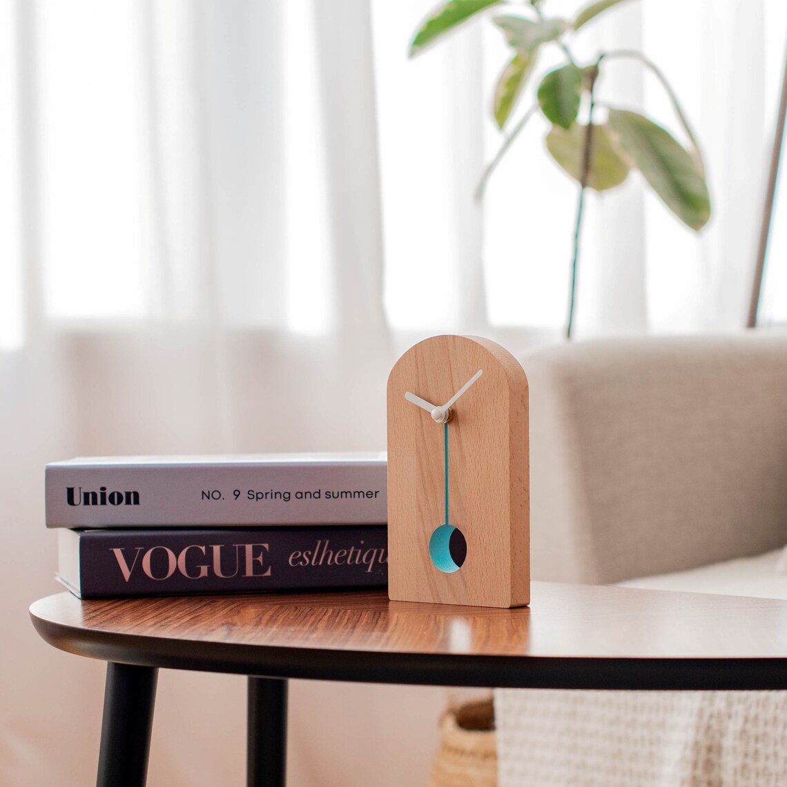 Desk Decor Aesthetic - Minimalist Bedside Clock - pastel Desk ...