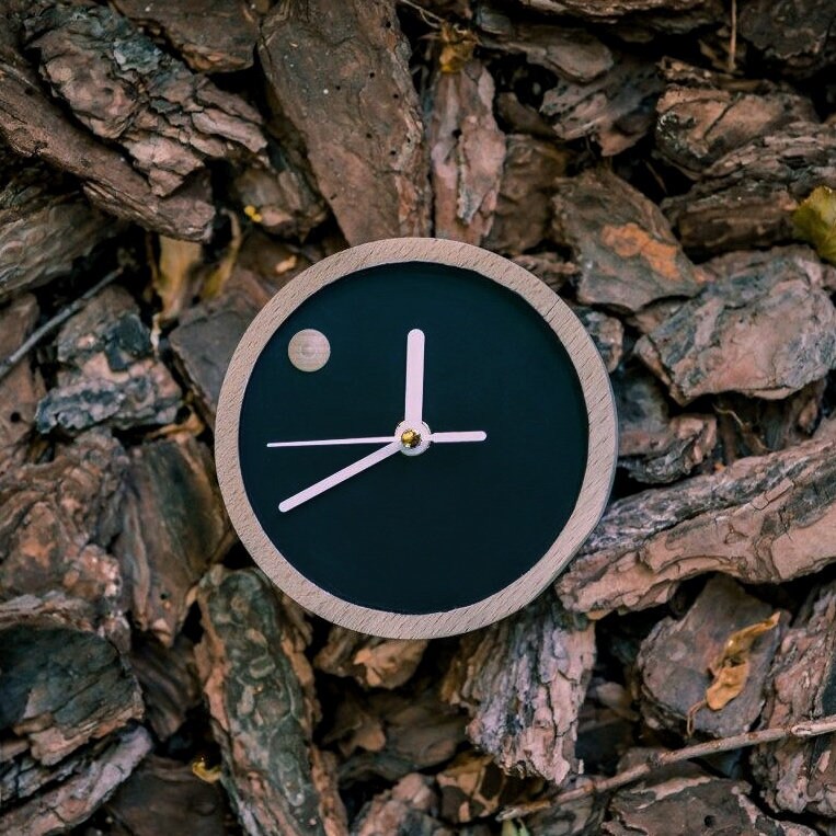 Handmade Beech Table Quartz Designer Free Standing Clock - Minimalist ...