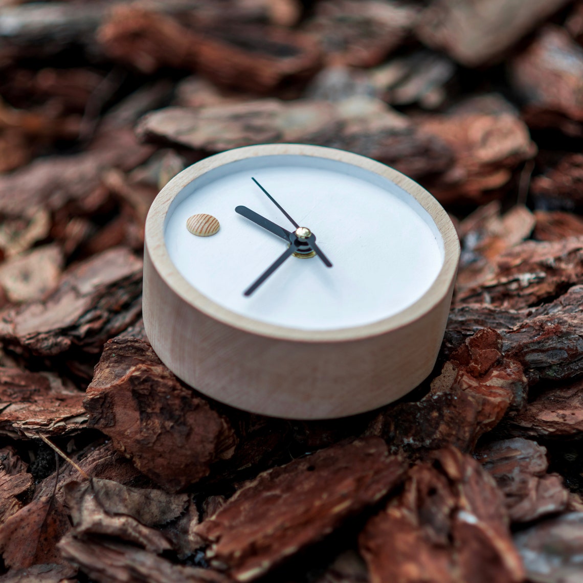Minimalist Modern White Desk Clock Scandinavian Aesthetic | Etsy