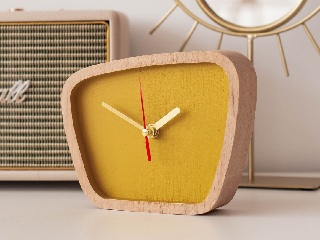 Japandi Decor Homemade - Modern Wooden Desk Clock - New Home Gift ...