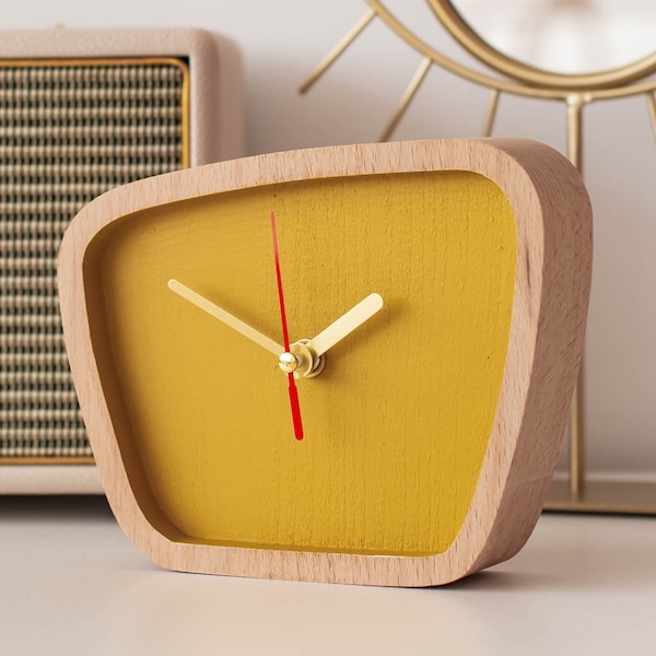 Wooden Desk Clock - Etsy UK