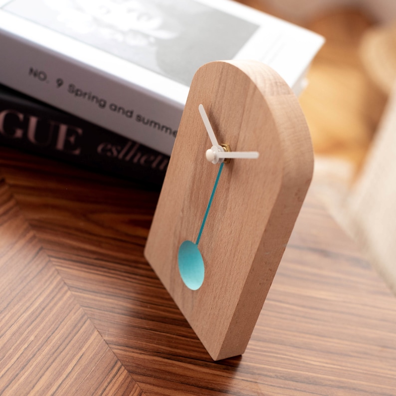 Desk Decor Aesthetic - Minimalist Bedside Clock - pastel Desk ...