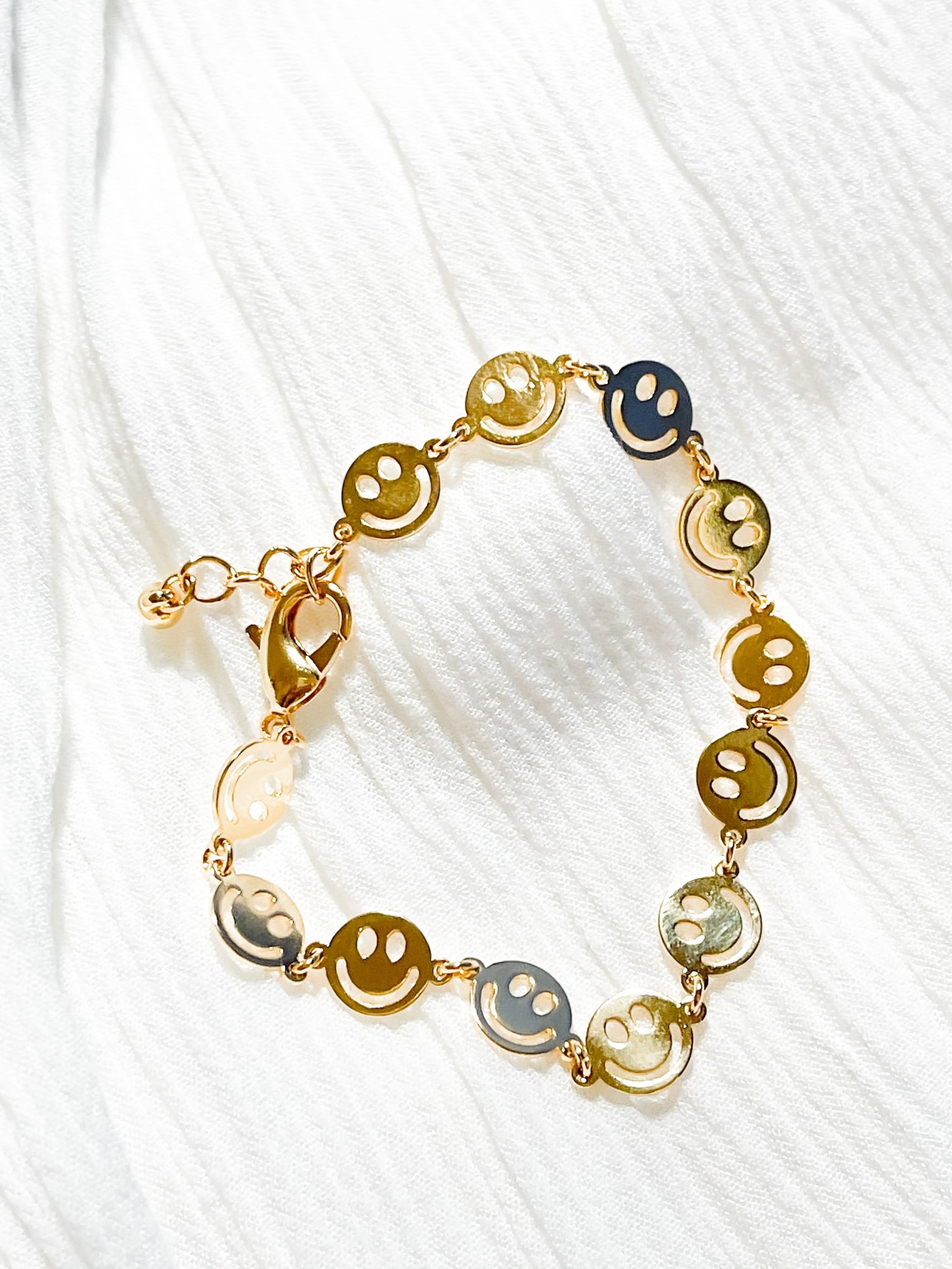 Smiley Face Bracelet | Smiley Face Chain Bracelet,gold Plated Smiley ...