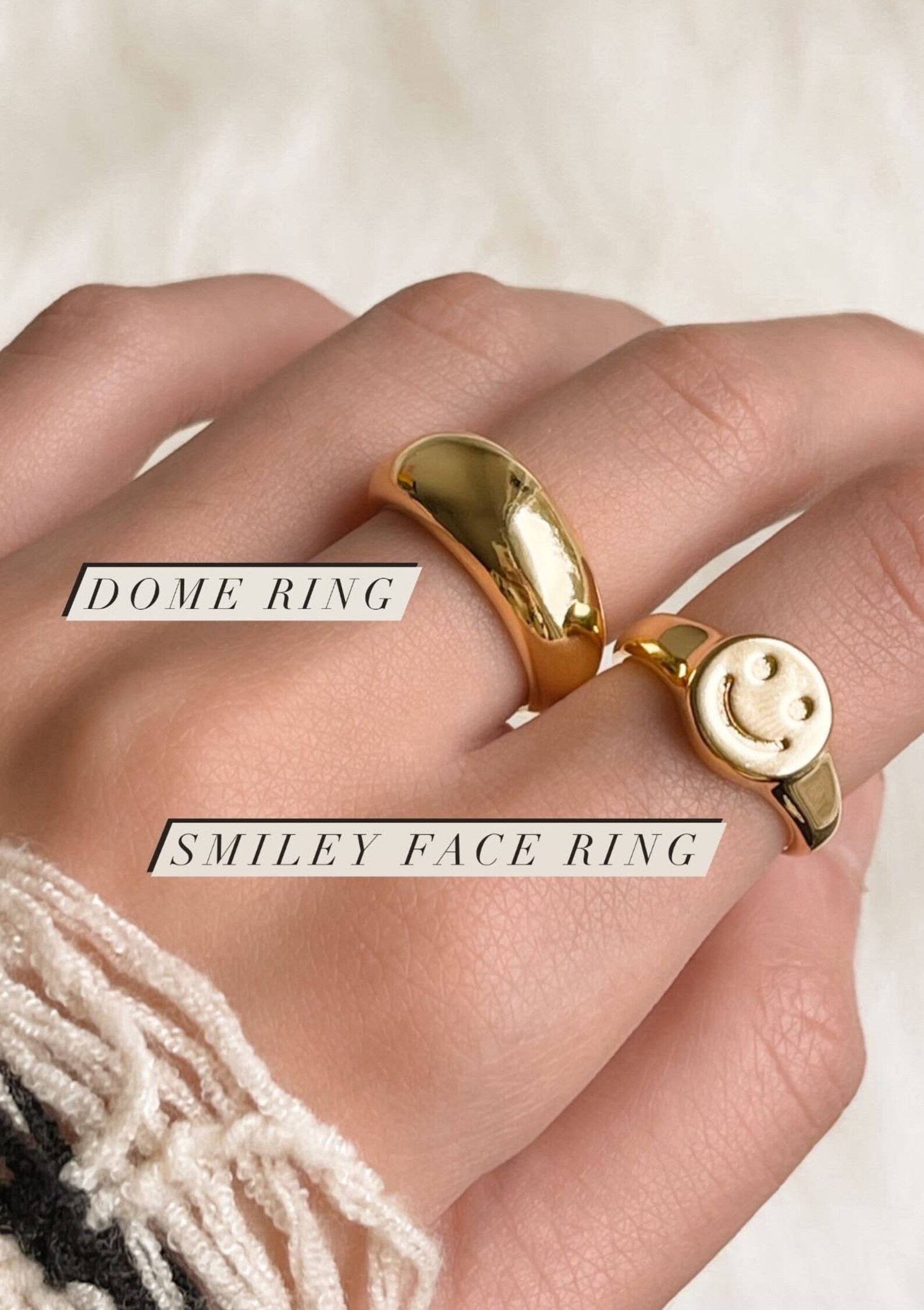 Smiley Face Ring | Smile Ring, Happy Face Ring, Adjustable Back Ring ...