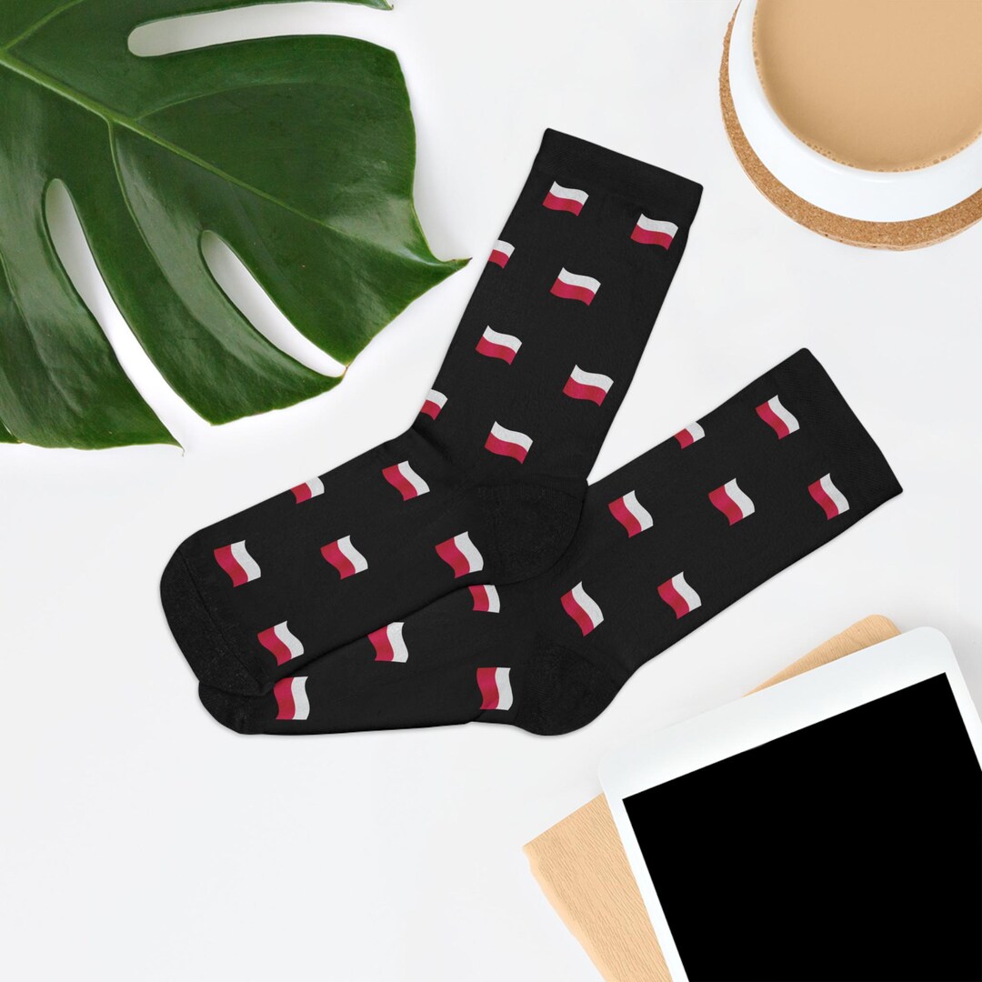 Novelty Poland Flag Socks - Etsy